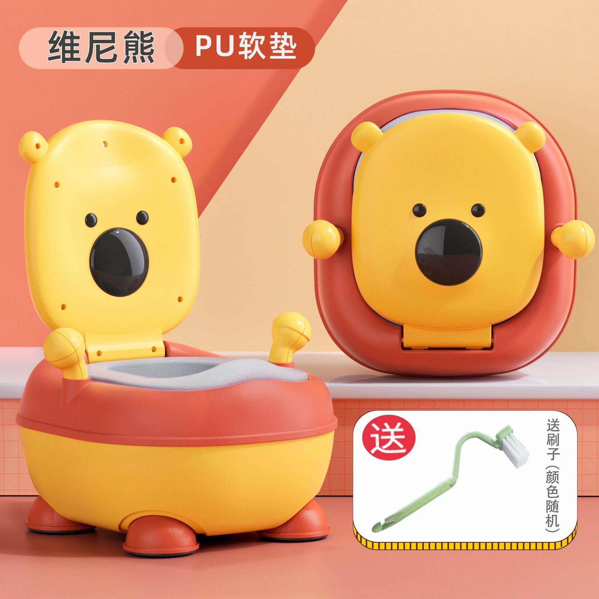 Производитель источника Детский туалет Горшок для мальчиков и девочек Младенческий горшок Писсуар Ведро для мочи Медведь Большой размер