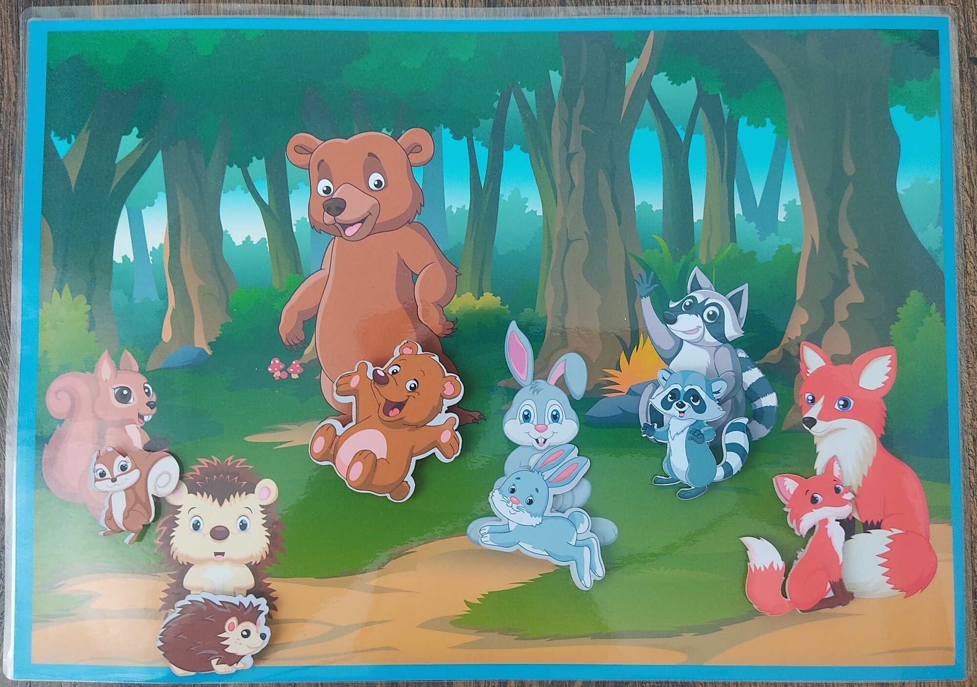 Развивающая игрушка-липучка ElizabethHOME Лесные зверята (6 элементов)
