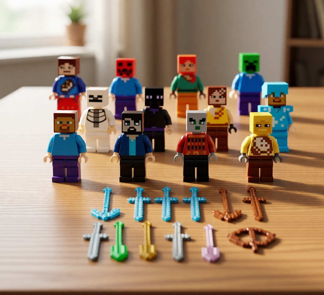 Минифигурк MSN TOYS "Майнкрафт", 12 деталей, сборная модель, для детей от 3 лет