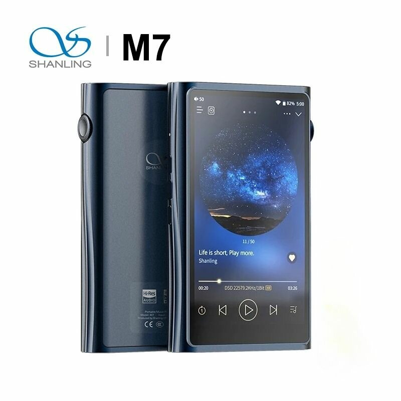 Портативный MP3-плеер Shanling M7 Android Bluetooth, усилитель для наушников, ESS ES9038PRO, чип ЦАП