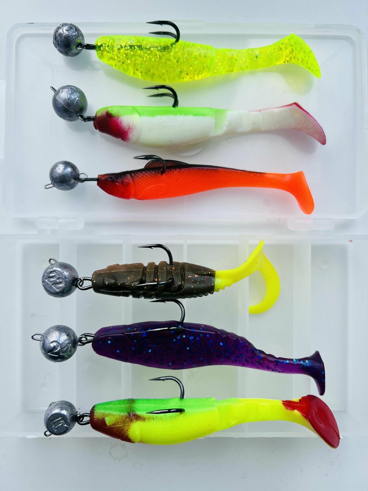 Набор оснащенных силиконовых приманок для рыбалки Relax
