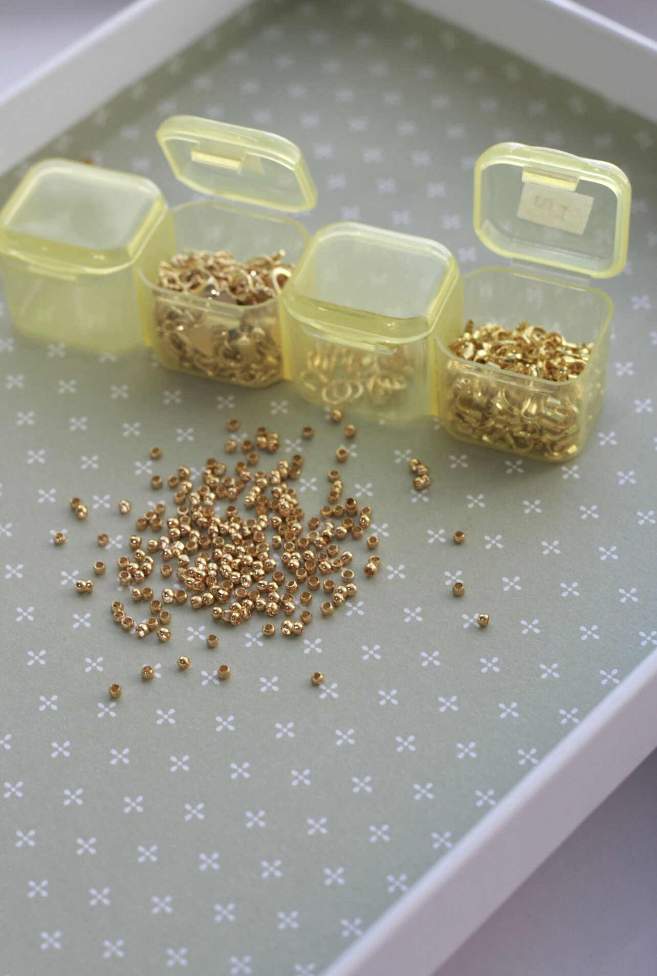 Зажимные бусины/кримпы для рукоделия