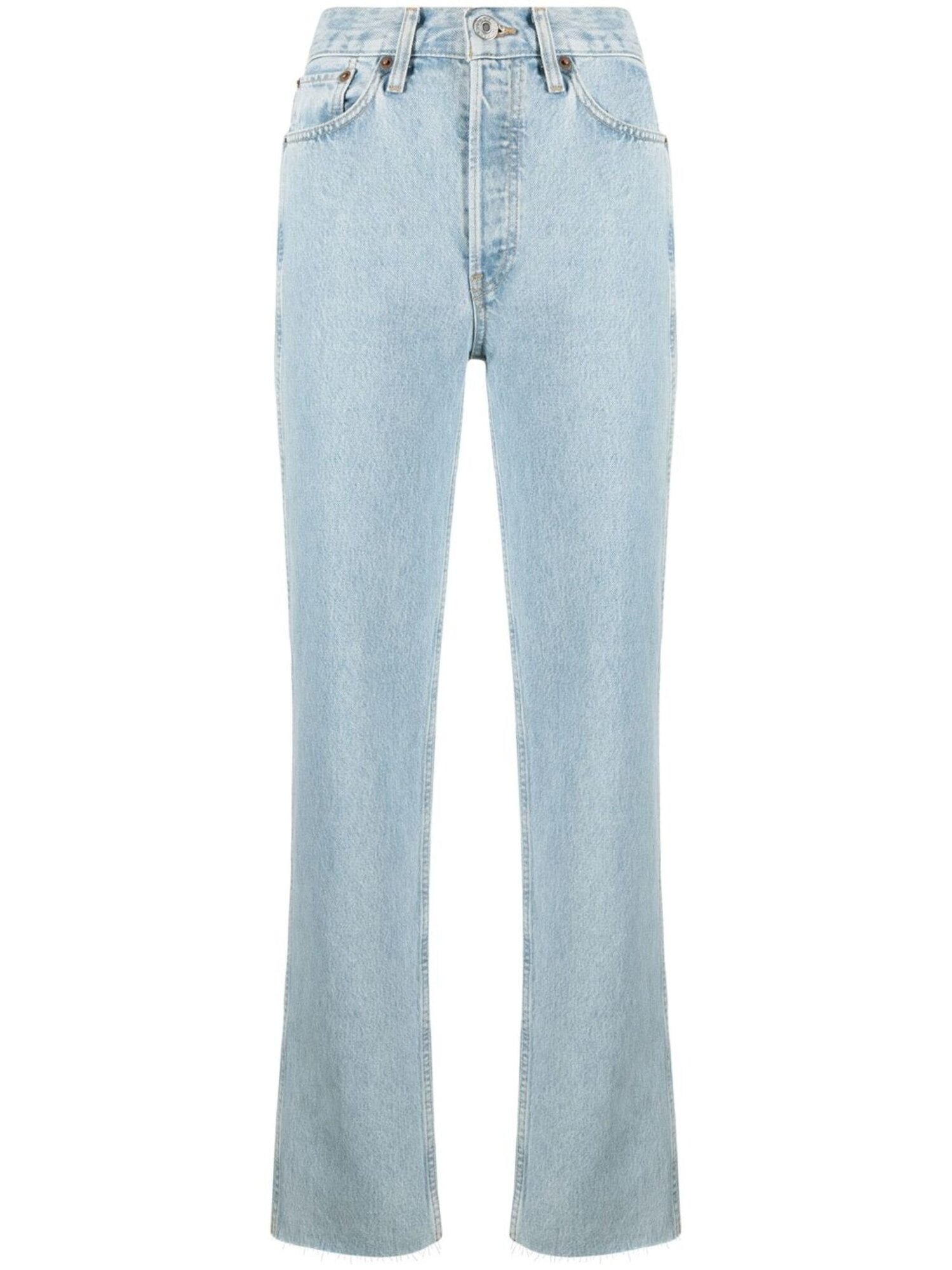 Джинсы Прямые джинсы из винтажного денима с завышенной талией 