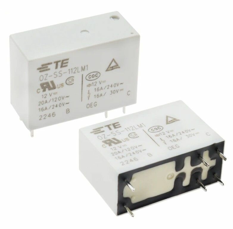 Реле электромагнитное OZ-SS-112LM1, 12В, 16A
