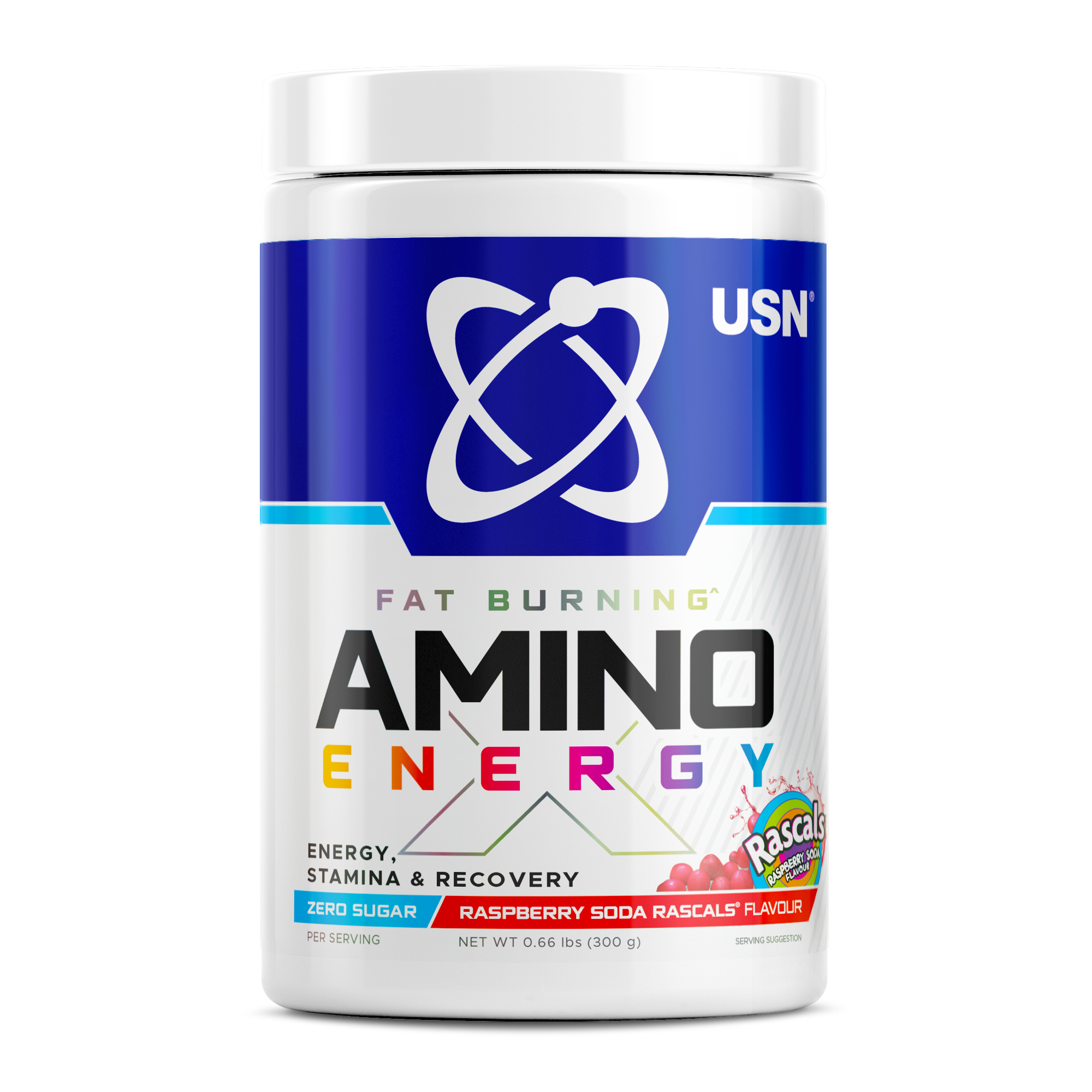 USN Amino Ener-G (300 гр) Малиновая содовая