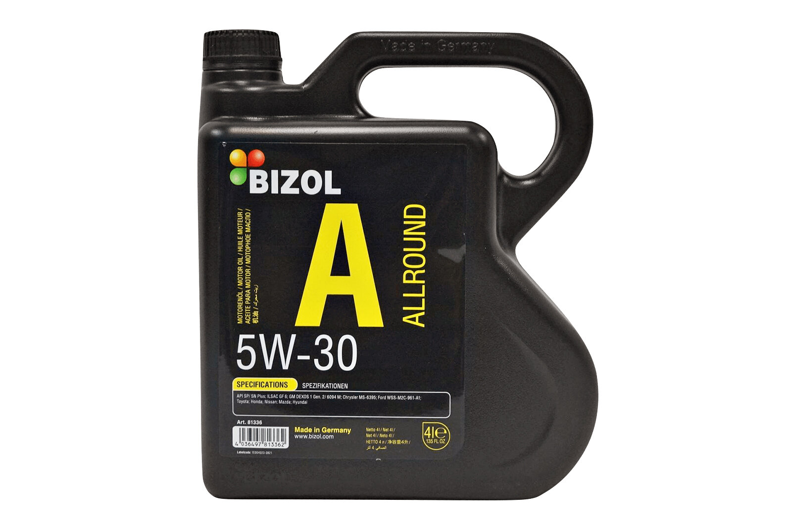 Масло моторное BIZOL Allround 5W30 SP/SN 4л