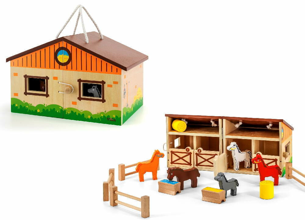 Фигурки VIGA "Ферма", дерево, в коробке