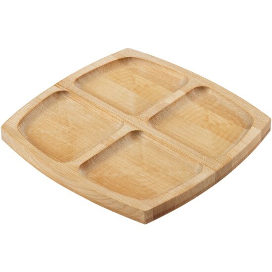 Менажница Mallony 4 секции 18х18х1,3 см (берёза)