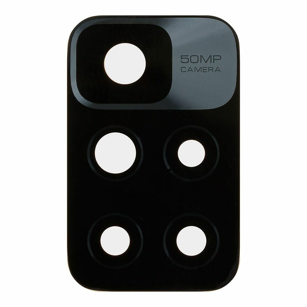 Стекло задней камеры для Xiaomi Redmi 10 (21061119DG)/Redmi 10 2022 (22011119UY) (без рамки) (черный