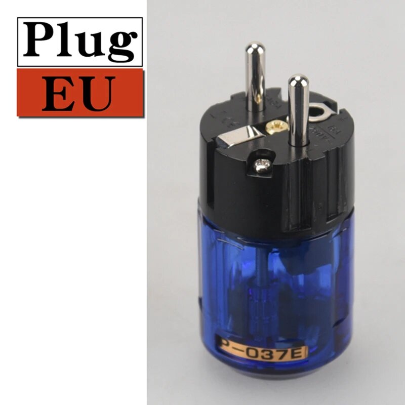 HIFIDIY электрическая вилка Gray004/Blue037/прозрачный 029/Purple079 Blue EU Plug