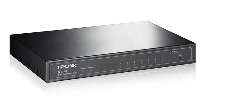 Коммутатор TP-Link TL-SG2008 управляемый, 8x10/100/1000BASE-T