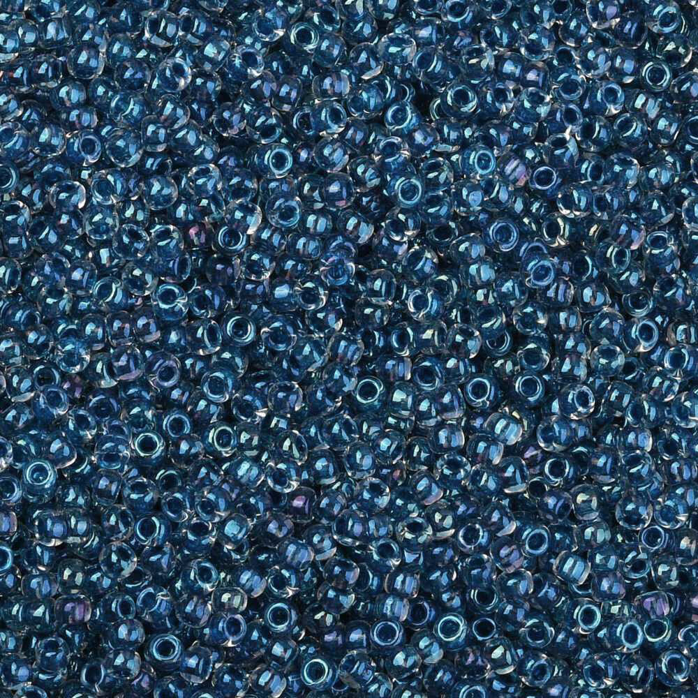 Бисер TOHO круглый, размер 11/0, цвет #193 (Окрашенный изнутри, глянцевый хрусталь/тёмный капри), 10 грамм