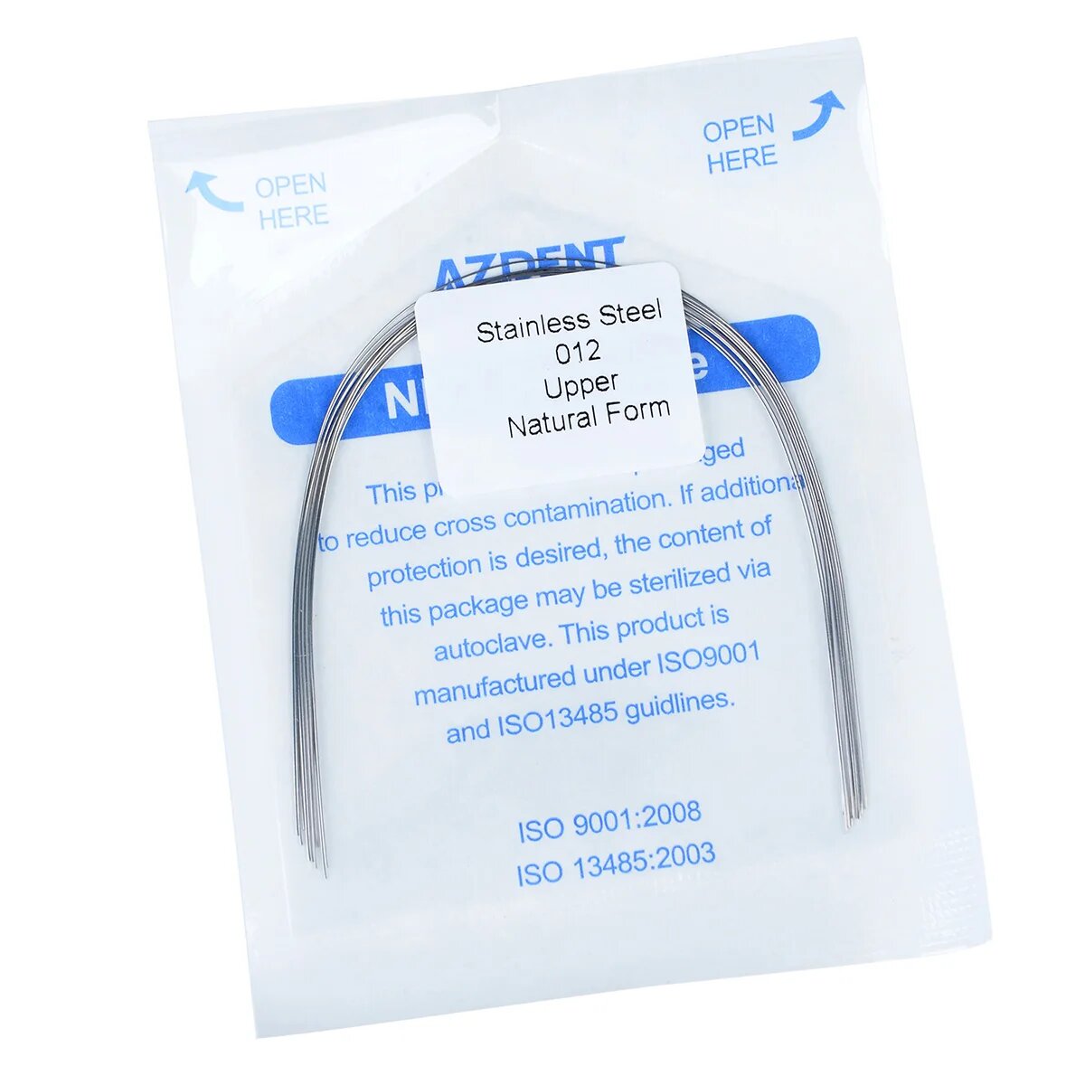 AZDENT Ортодонтические проволочные дуги из нержавеющей стали 1 Pack 012 Upper