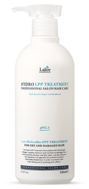 La'dor Маска для волос восстанавливающая Hydro LPP Treatment Double-Collagen, 530 мл