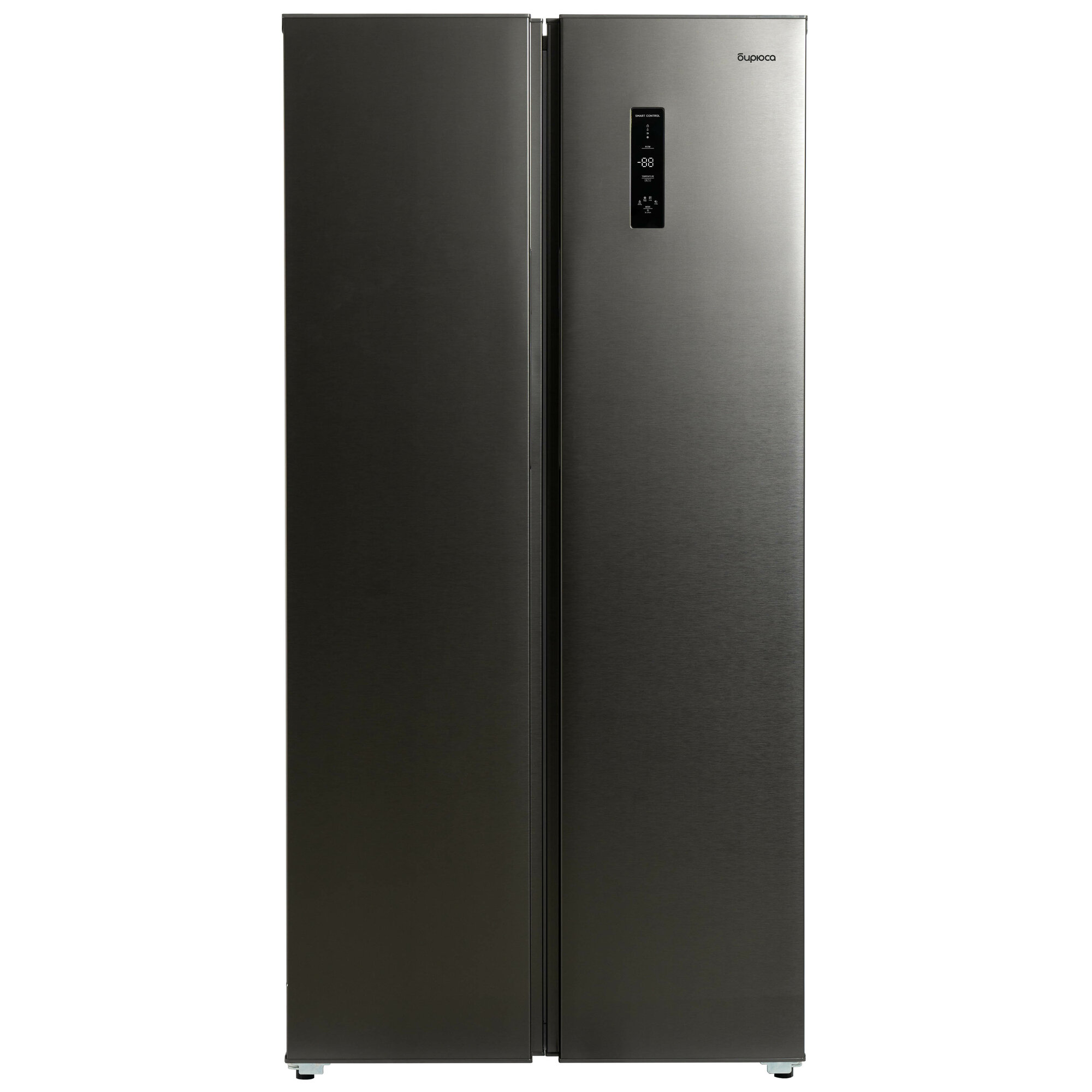 Холодильник БИРЮСА SBS 400 DI темная нержавеющая сталь