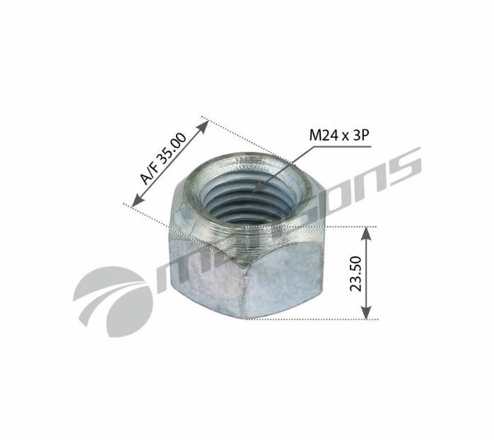 Гайка М24х3 SW36 DIN980-10 (самоконтрящая) WN355 MANSONS