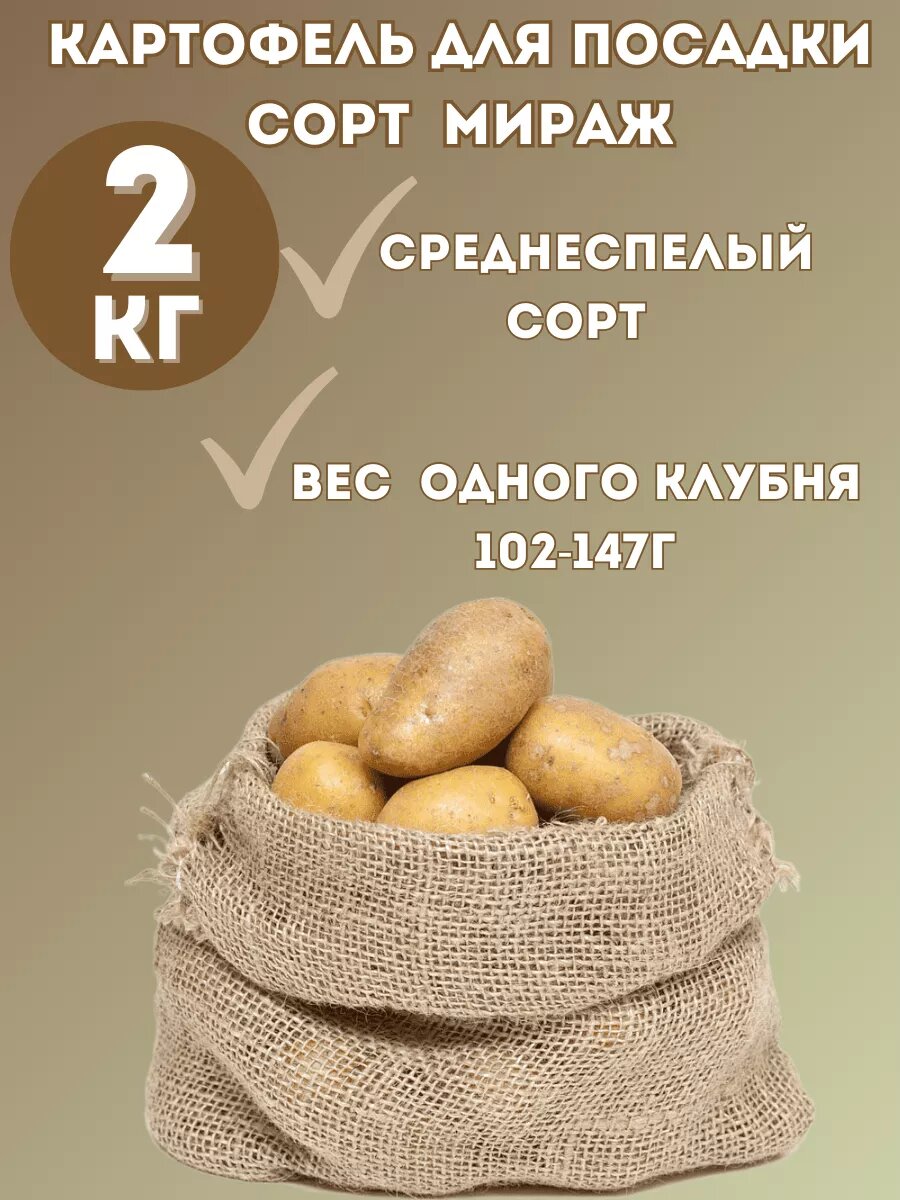 Картофель семенной "Мираж" 2 кг