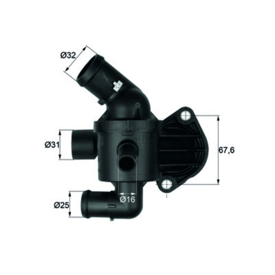 MAHLE TI1592 Термостат VW: GOLF VI 08-, GOLF VI Variant 09-, GOLF VI кабрио 11-, POLO 09-, TOURAN 03-