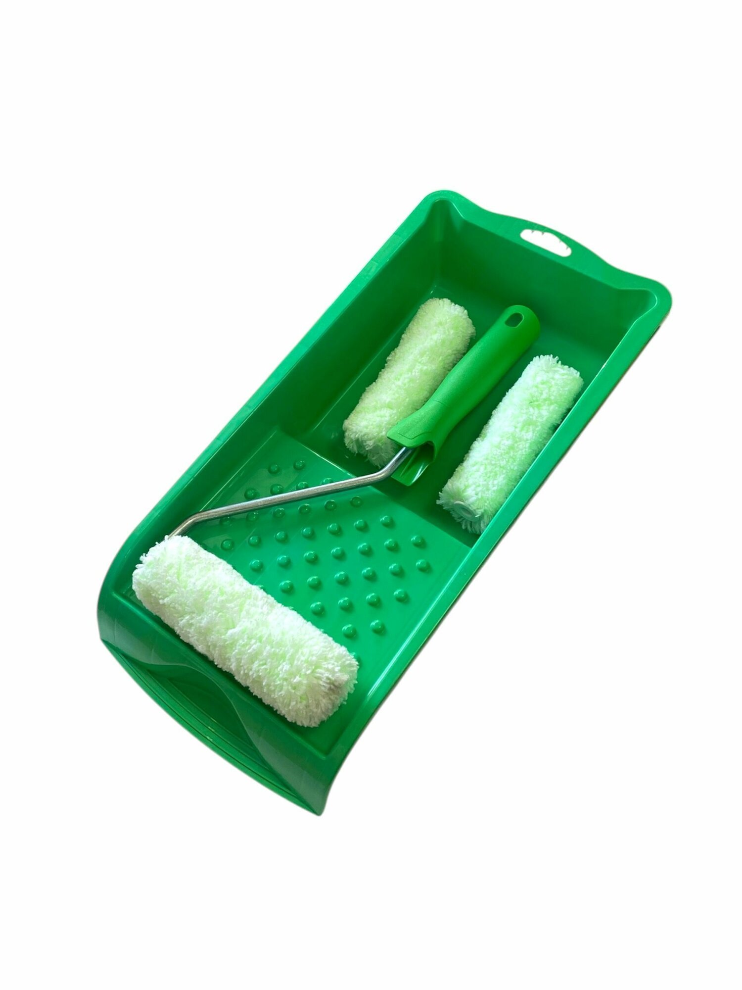 Набор малярный для работ по дереву: ванночка 330х170мм + валик 110мм микрофибра + 2 сменных ролика