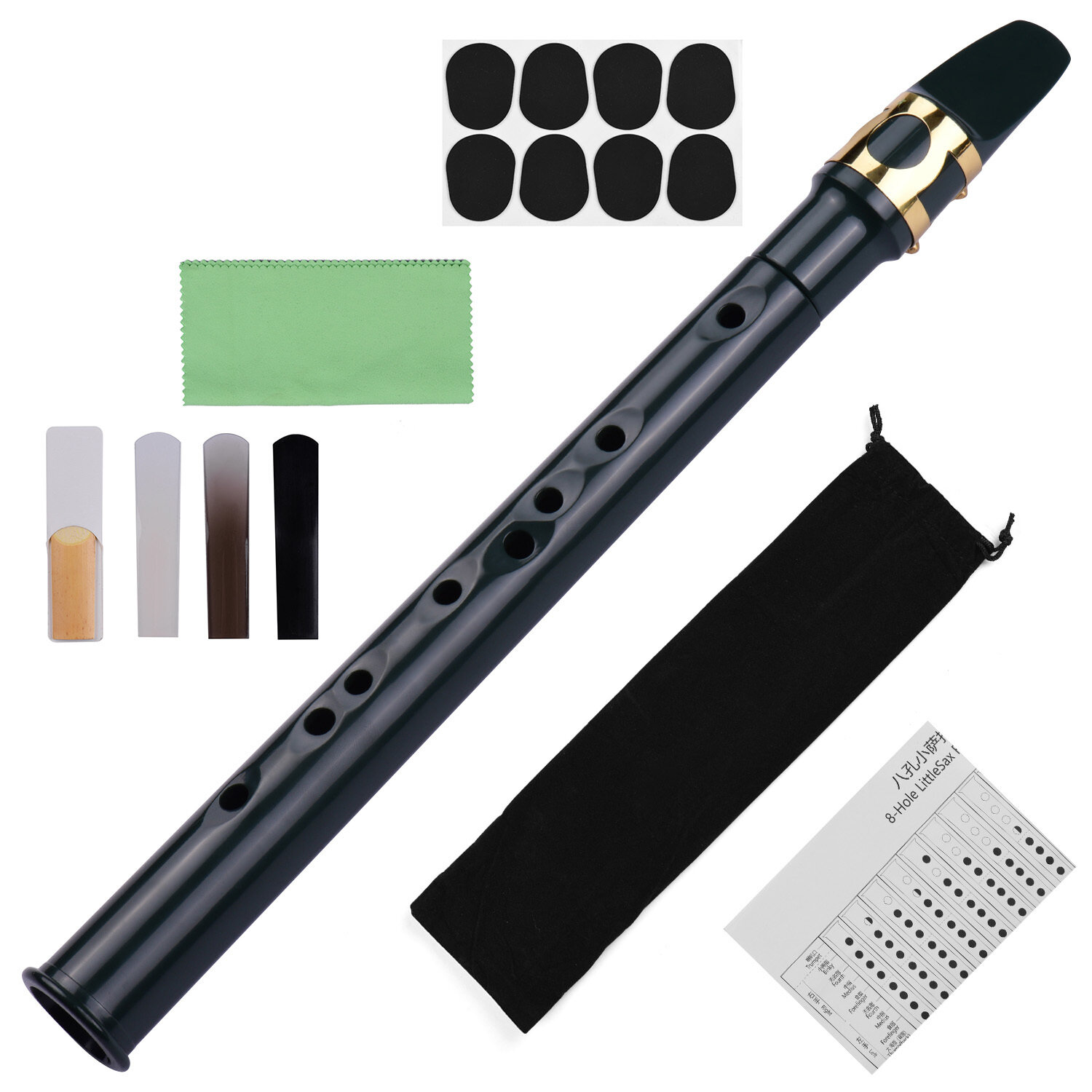 8-луночный мини-карманный саксофон из АБС-пластика с мундштуком для альт Лигатурные