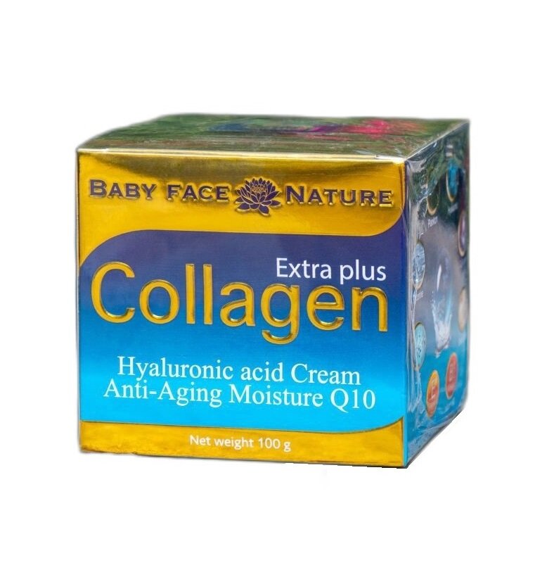 Антивозрастной крем для лица Baby Face "Collagen" с коллагеном, гиалуроновой кислотой и Q10 100 мл.