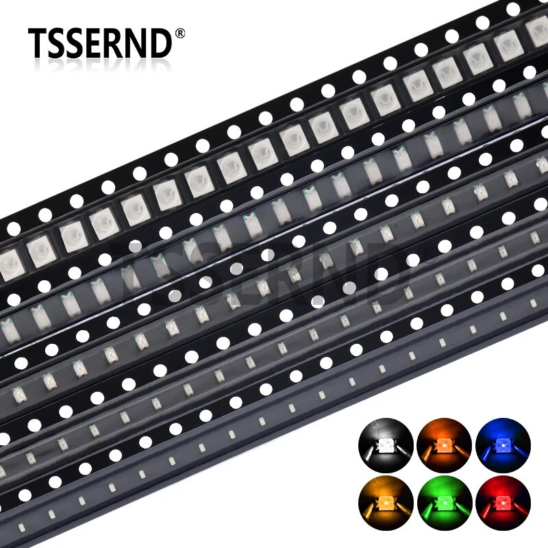 Светодиоды SMD набор 100шт 5050 Yellow