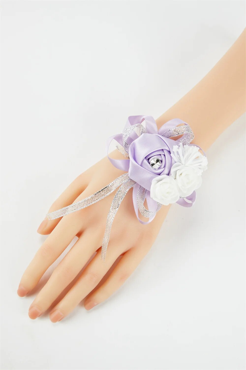 YO CHO Фиолетовые шелковые свадебные цветы для жениха и подружек невесты Сиреневый, bracelet K