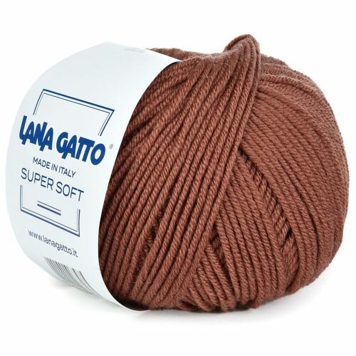 Пряжа Lana Gatto Super Soft (3 мотка) 13737 черепица
