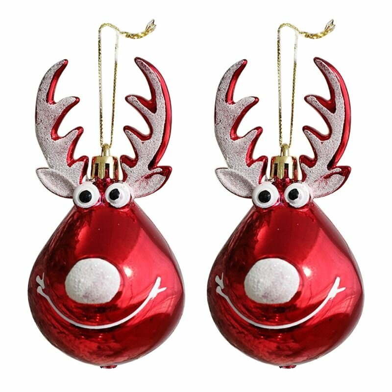 2 украшения для рождественской елки на лосиной ферме-red-elk