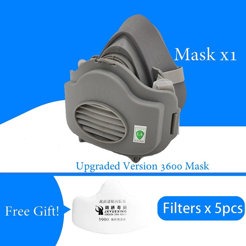 ELESESAFE Многоразовый пыленепроницаемый респиратор 3600 Mask Set