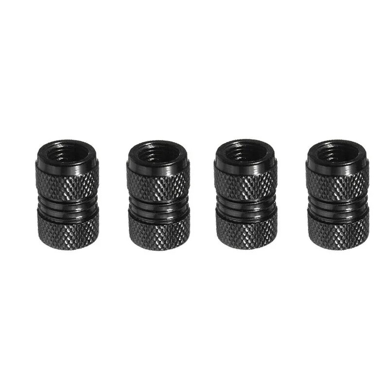 4 шт. универсальные колпачки для автомобильных колёс для тюнинга, колпачки для ниппеля черный