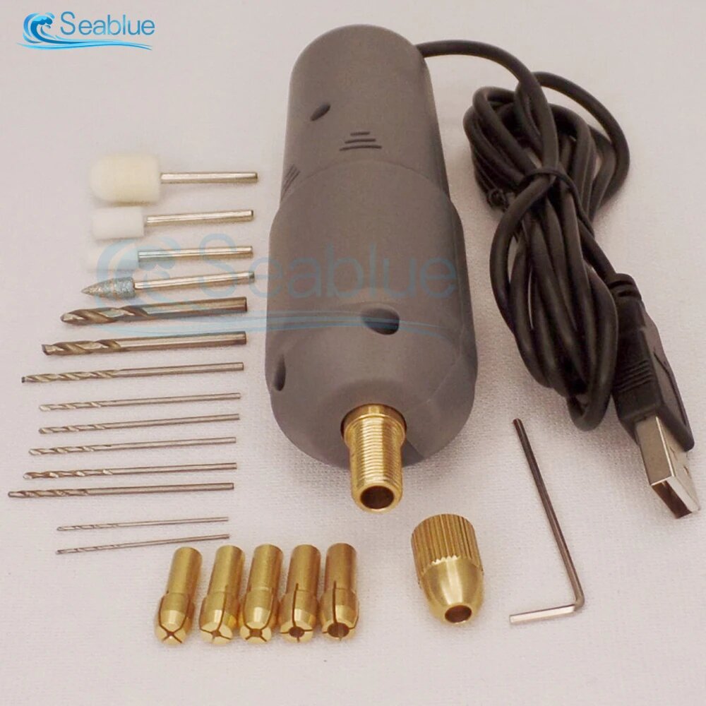 22-в-1 мощная электрическая дрель-гравер, набор вращающихся инструментов, мини-дрель-шлифовальный станок с граверной ручкой, 5 В, USB для рукоделия, гравировки