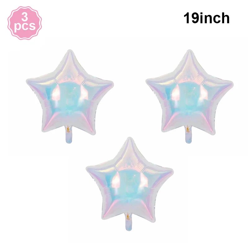3шт. Звездчатые шары 19 дюймов, цвет: 3pcs no helium