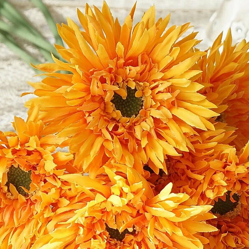 Искусственные цветы шелковые герберы 44 см Оранжевый, orange