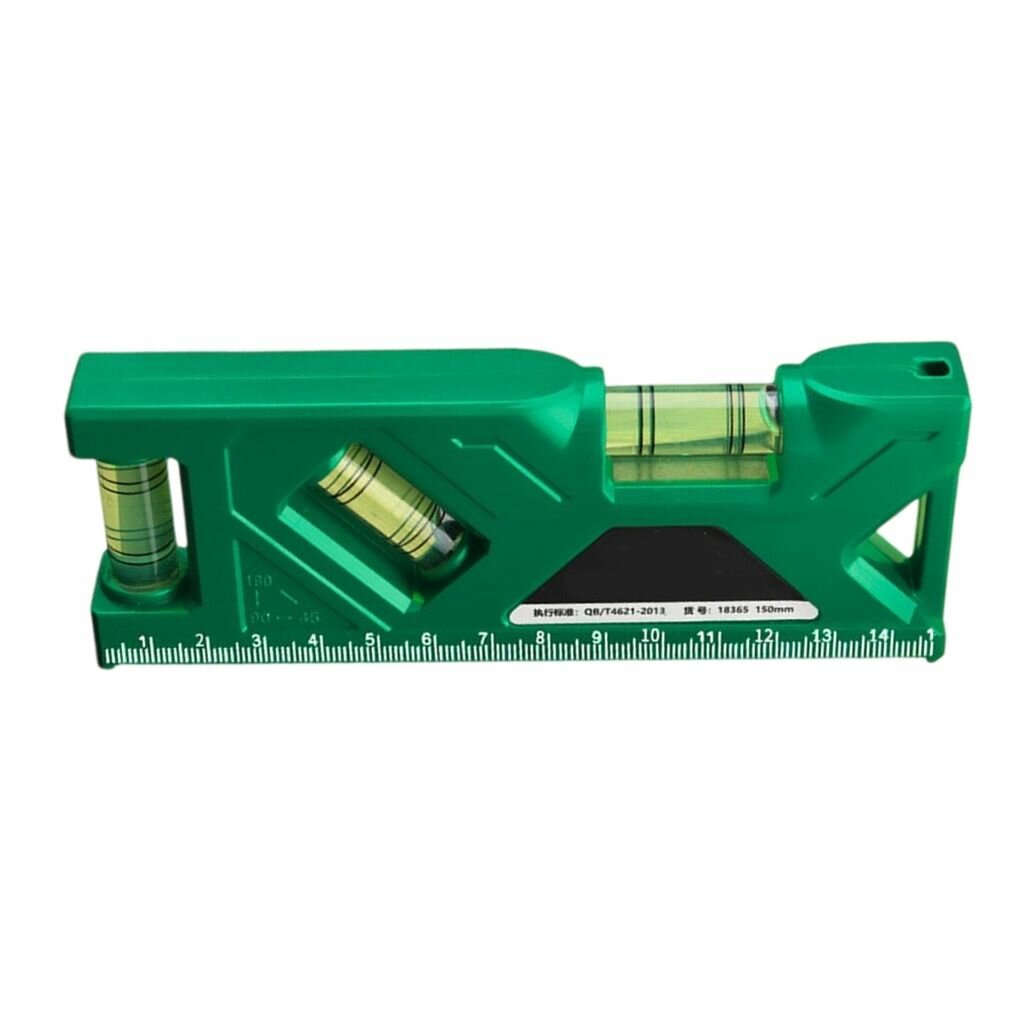 Транспортир, Высокоточный уровень с углом - зеленый - 150mm