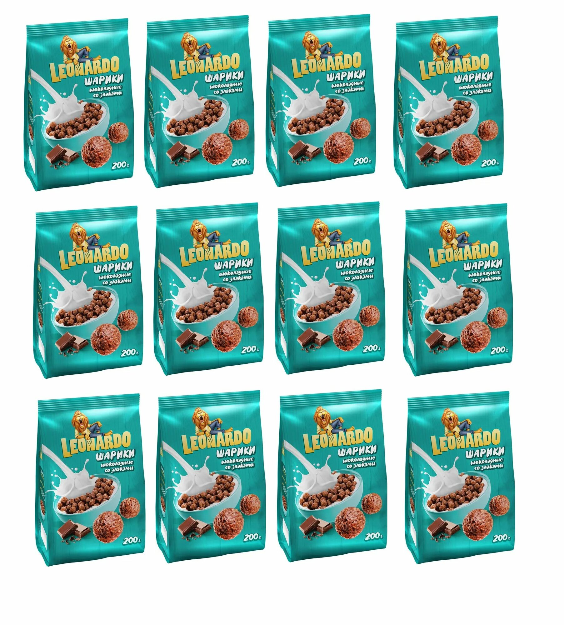 LEONARDO Завтрак готовый Шоколадные шарики, 200 гр, 12 уп.