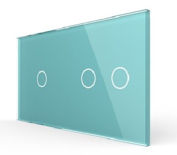 Панель livolo для двух сенсорных выключателей BB-C7-C1/C2-18 зеленый цвет