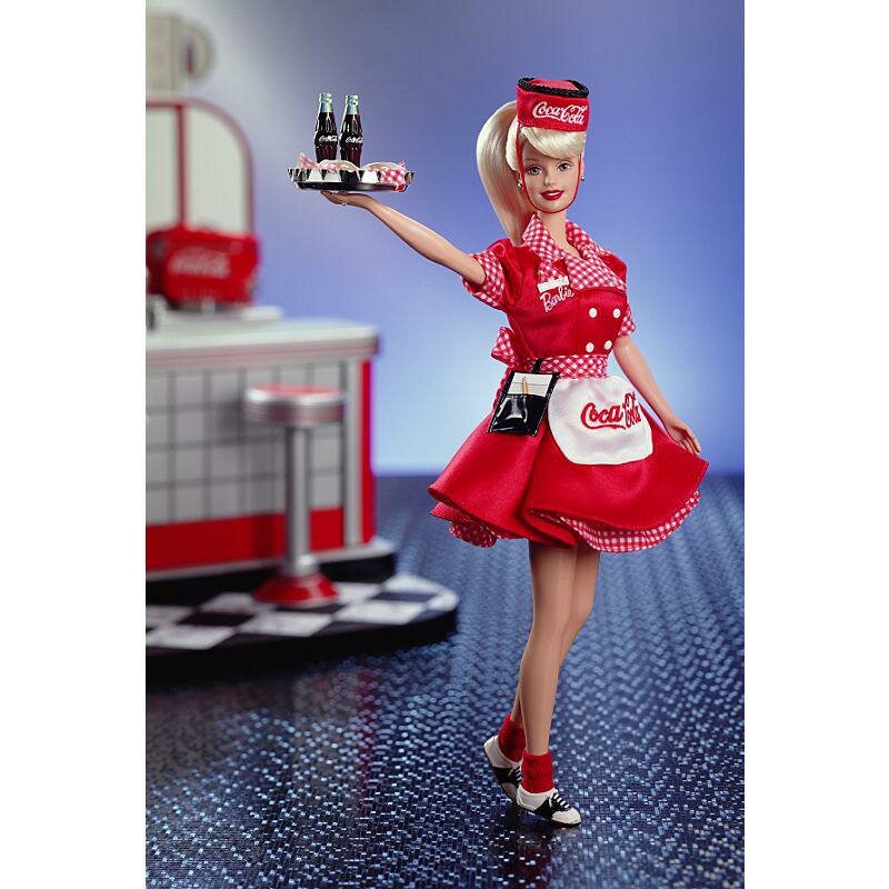 Кукла Barbie Coca-Cola Car Hop Waitress (Барби Кока-Кола Официантка Авто-кафе)