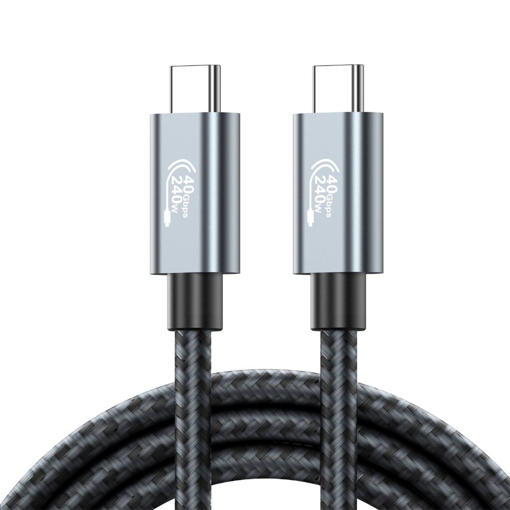 Кабель для передачи данных USB4 thunderbolt 3/4 пары многожильных кабелей быстрой зарядки PD240W-0,5 метра