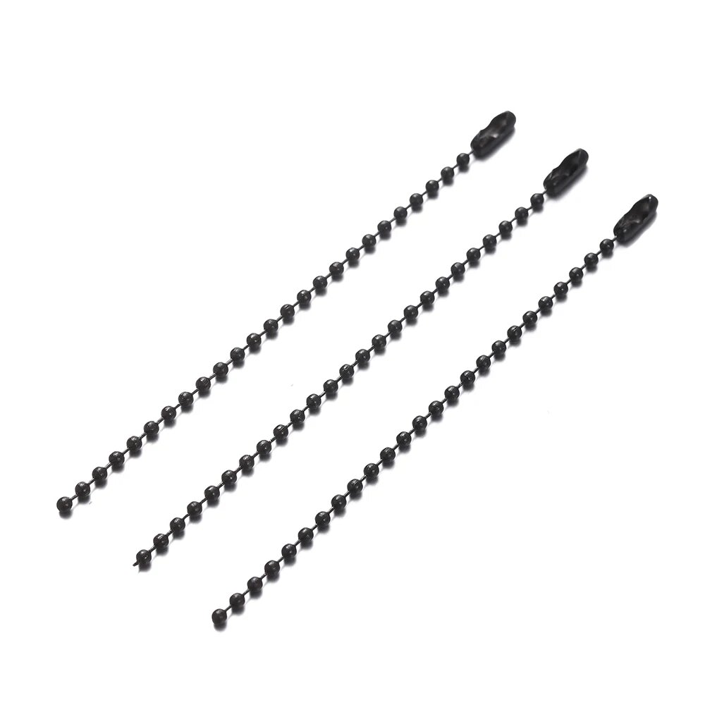 Металлические шариковые цепочки для бижутерии, 10 шт. Black