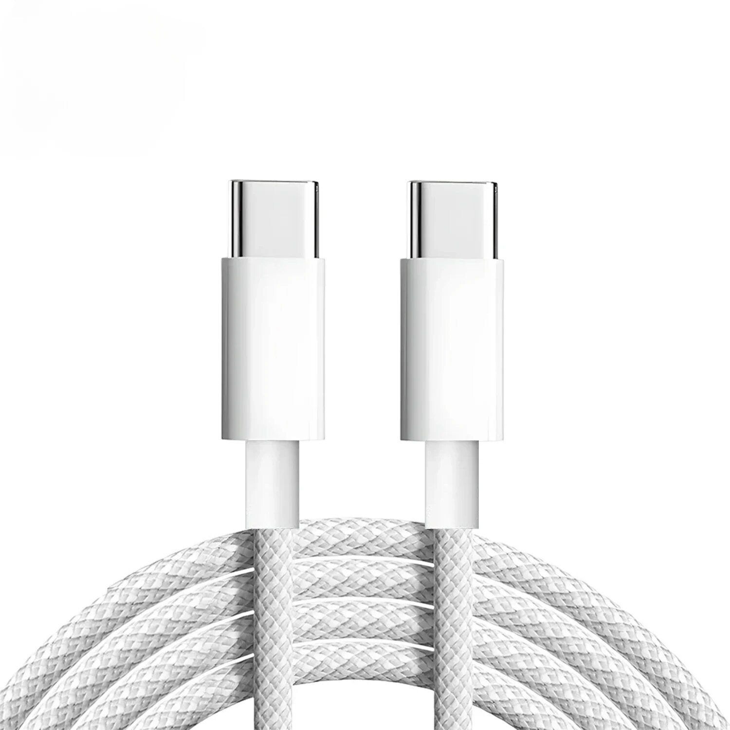 27 Вт USB Type C to Type-C Провод для быстрой зарядки Кабели для передачи данных в оплетке для iPhone 16 15 Pro Max Macbook Charger Line Quick Charge 1 м