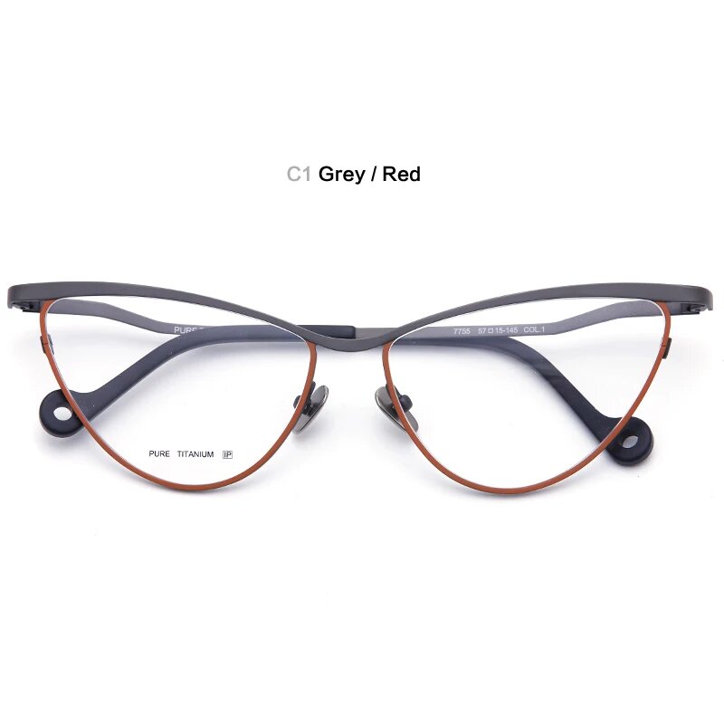 Женские очки MUZZ "кошачий глаз" из титана C1