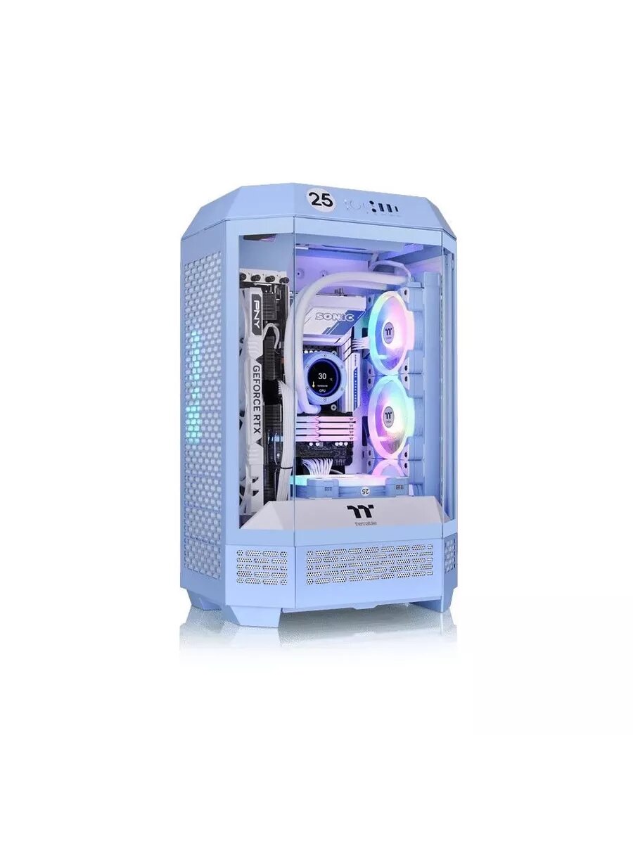 Корпус Thermaltake The Tower 300 розовый без БП miniITX 8x120mm
