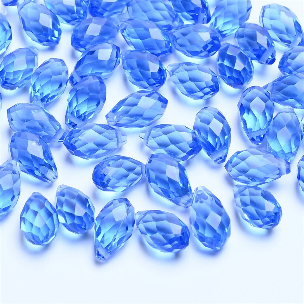 Хрустальные бусины-капли 50 шт. Синий, 5x7mm 50pcs, H211