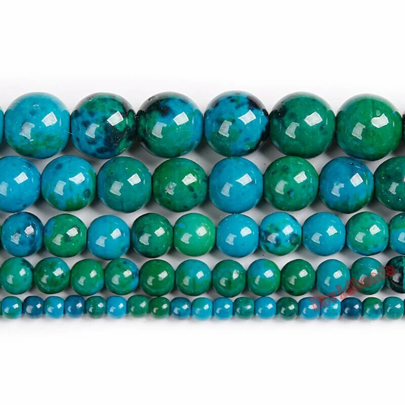 MOON BEADS Бусины агат и амазонит 4-12 мм 12mm 30pcs 1lot, Chrysocolla