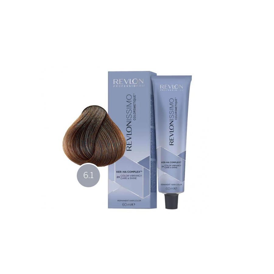 Revlon Professional Revlon Revlonissimo Colorsmetique 6.1 - Перманентная краска для волос темный блонд пепельный 60 мл