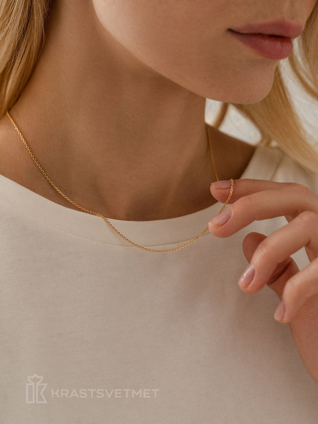 Цепь желтое золото, 750 проба