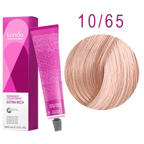 Londa Permanent Color Creme Стойкая крем-краска для волос 10/65 Клубничный блонд, 60 мл