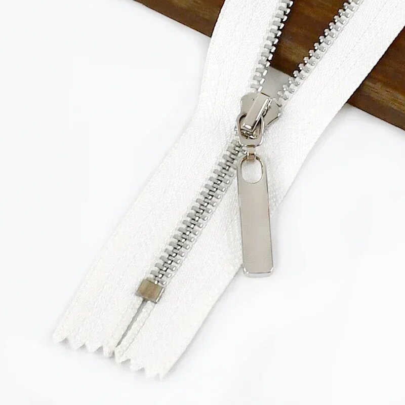 Металлические молнии Meetee 3 шт, 15/18/20/25/30 см Белый, AP393-WhiteSilver, 15cm