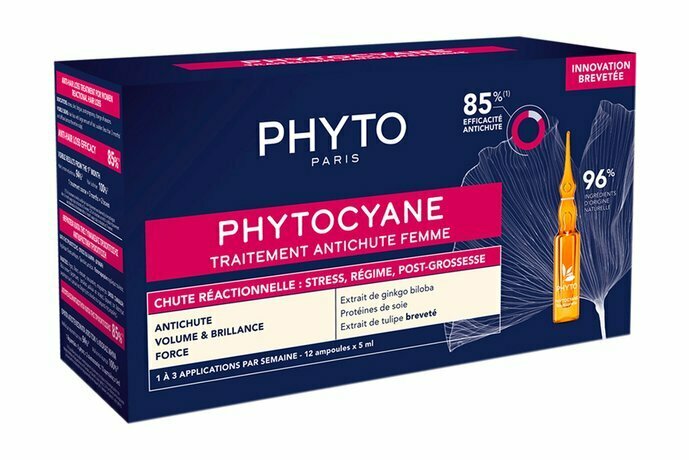 Phyto Phytocyane Reactional Anti-Hair Loss Treatment for Women Cыворотка против реакционного выпадения волос 50мл